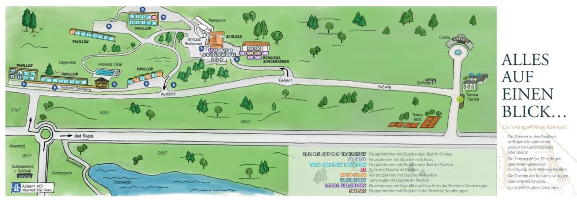 Arrival and hotel overview - Schloss, Hotel, Bad Ragaz